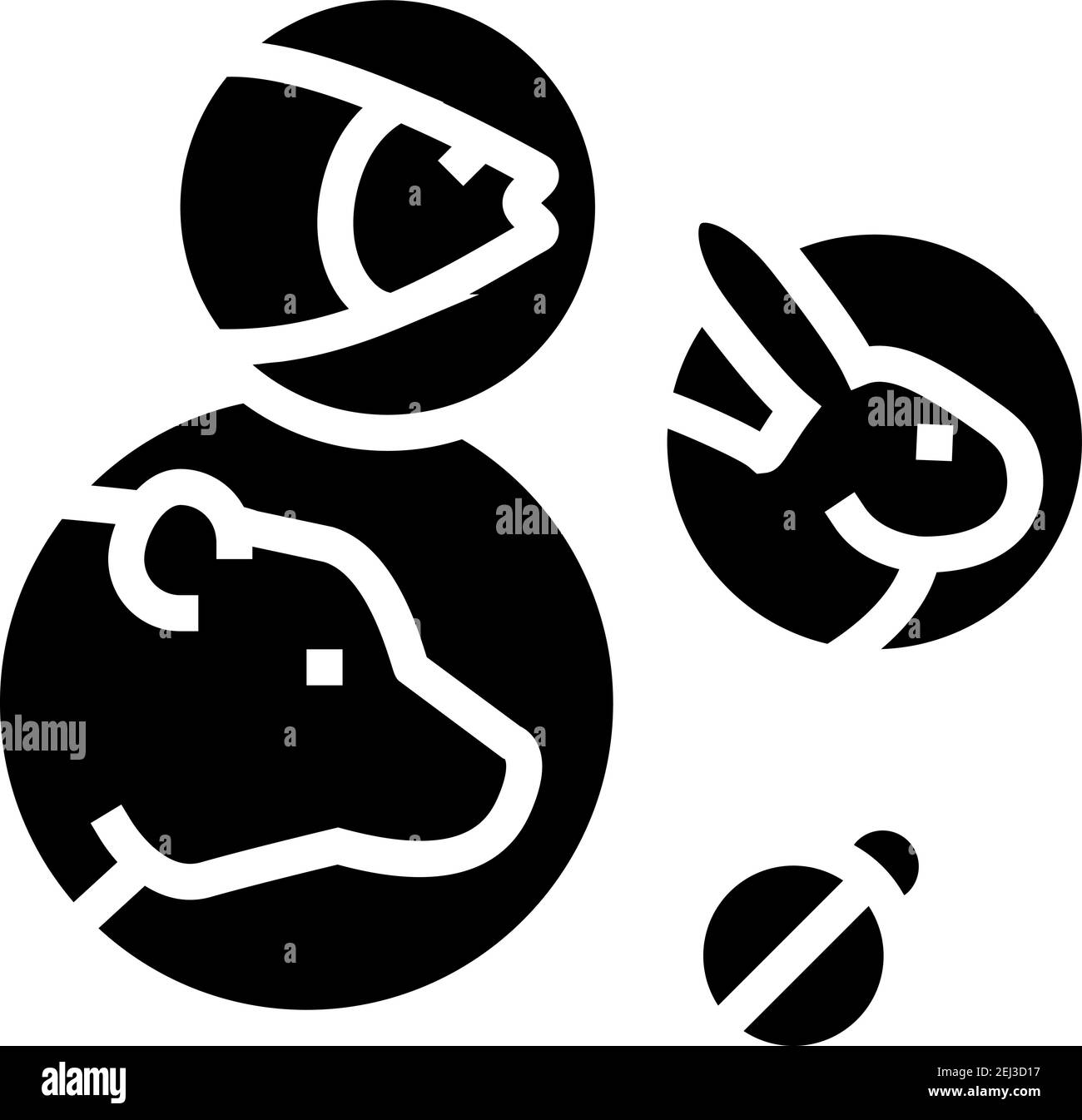 biodiversity and ecosystem glyph icon vector illustration Stock Vector ...