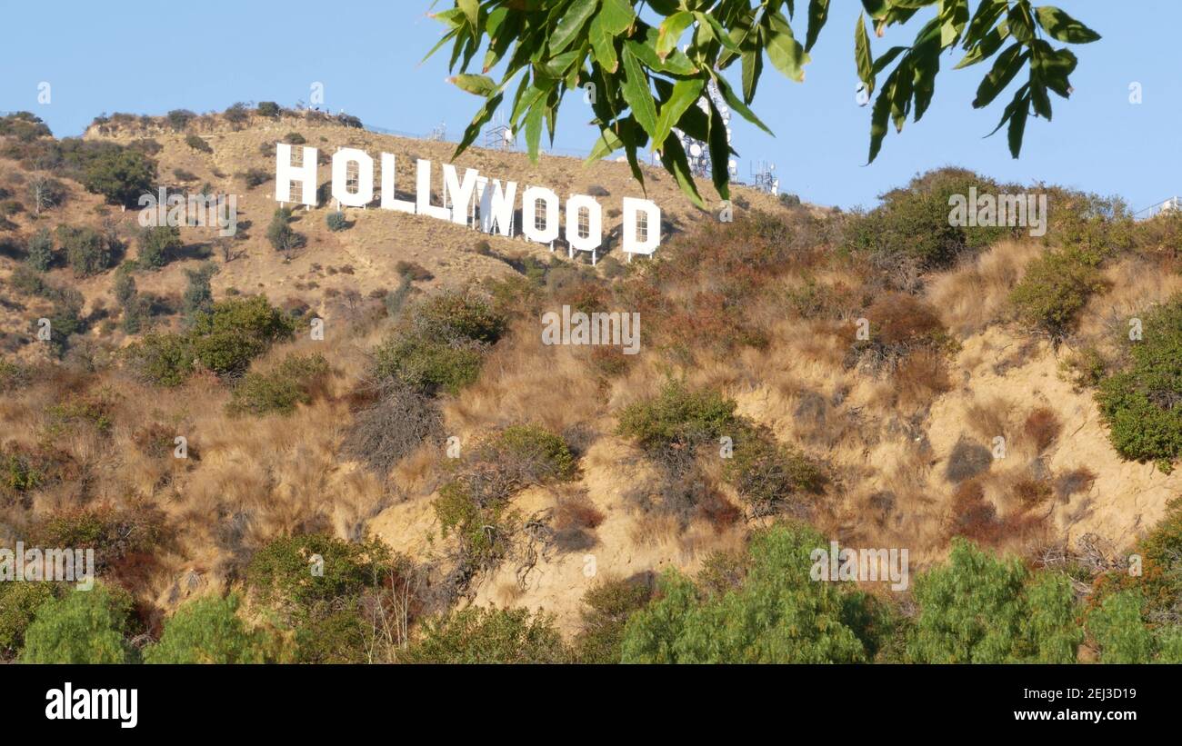 LOS ANGELES, CALIFORNIA, USA - 7 NOV 2019: Iconic Hollywood sign. Big ...