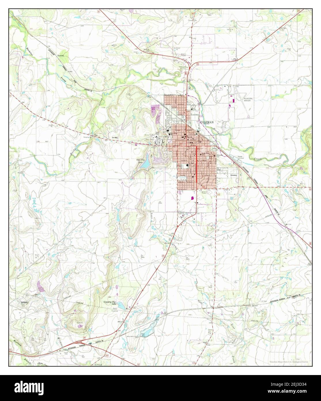Coleman texas map hi-res stock photography and images - Alamy