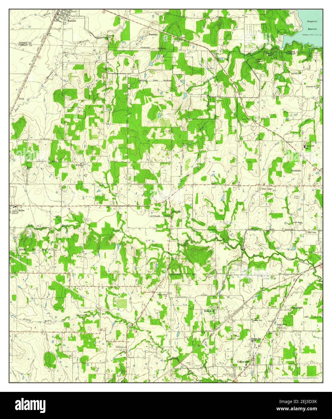 Colleyville, Texas, map 1959, 1:24000, United States of America by ...