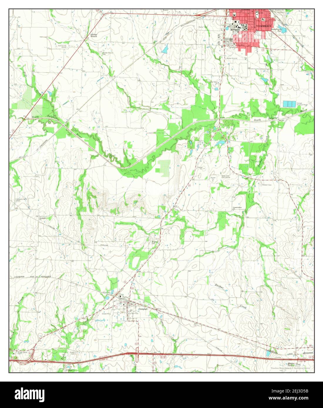Commerce South, Texas, map 1964, 1:24000, United States of America by ...