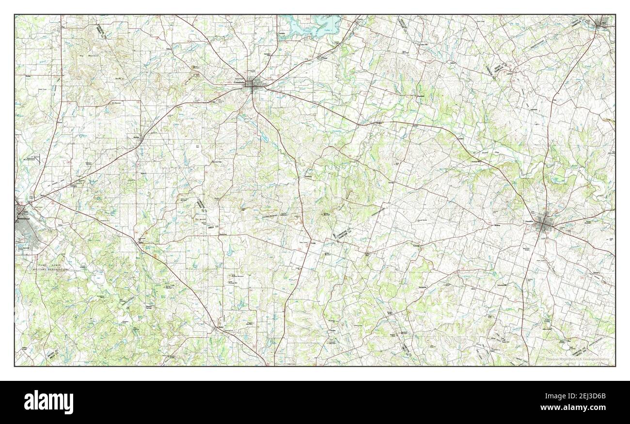 Comanche, Texas, map 1985, 1:100000, United States of America by ...