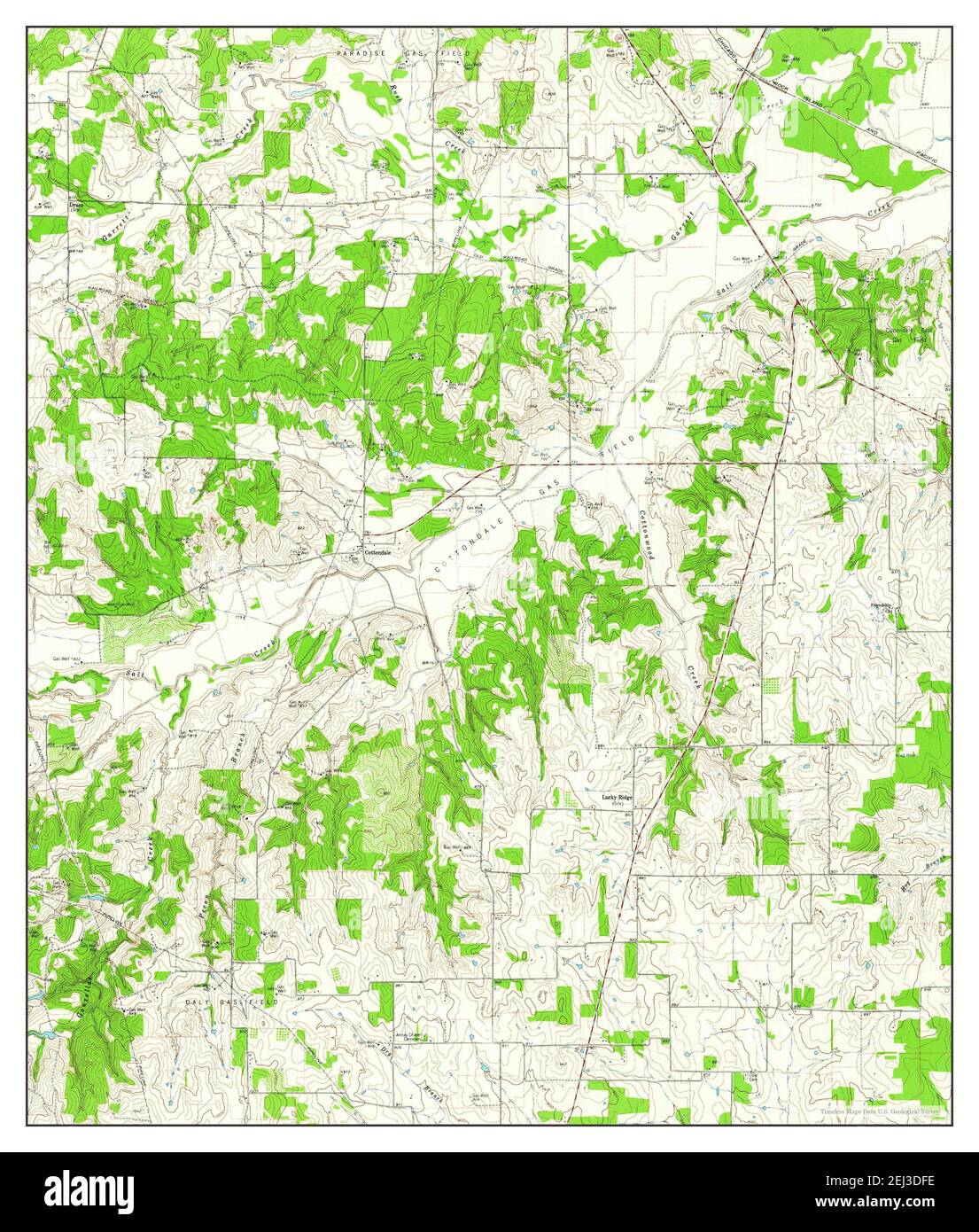 Cottondale, Texas, map 1960, 1:24000, United States of America by ...