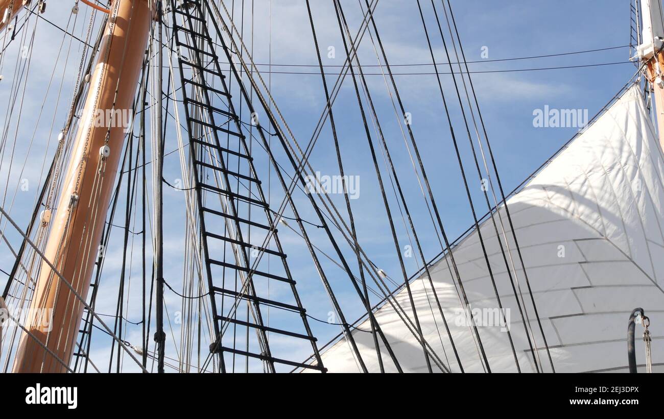 SAN DIEGO, CALIFORNIA USA - 30 JAN 2020: Retro sailing ship Star of ...