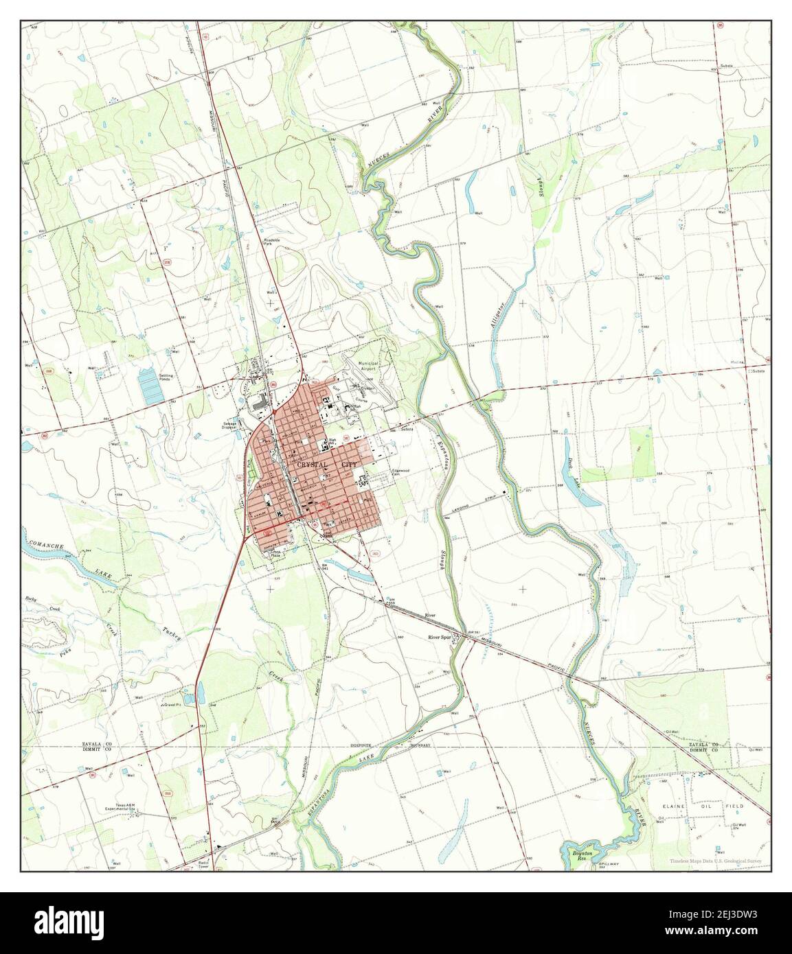 Crystal city texas map hi-res stock photography and images - Alamy