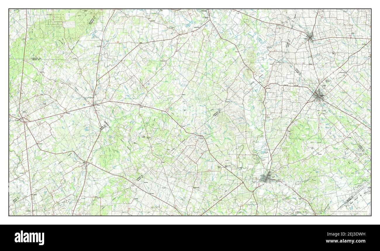 Cuero, Texas, map 1985, 1:100000, United States of America by Timeless ...