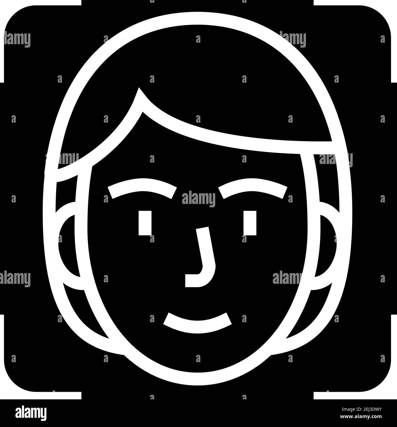 successful access face id glyph icon vector illustration Stock Vector ...