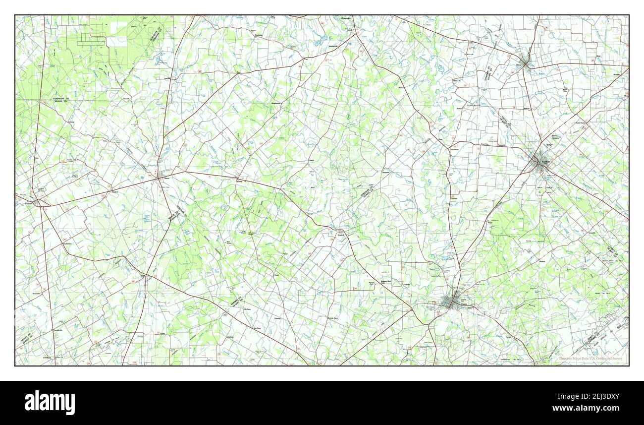 Cuero, Texas, map 1985, 1:100000, United States of America by Timeless ...