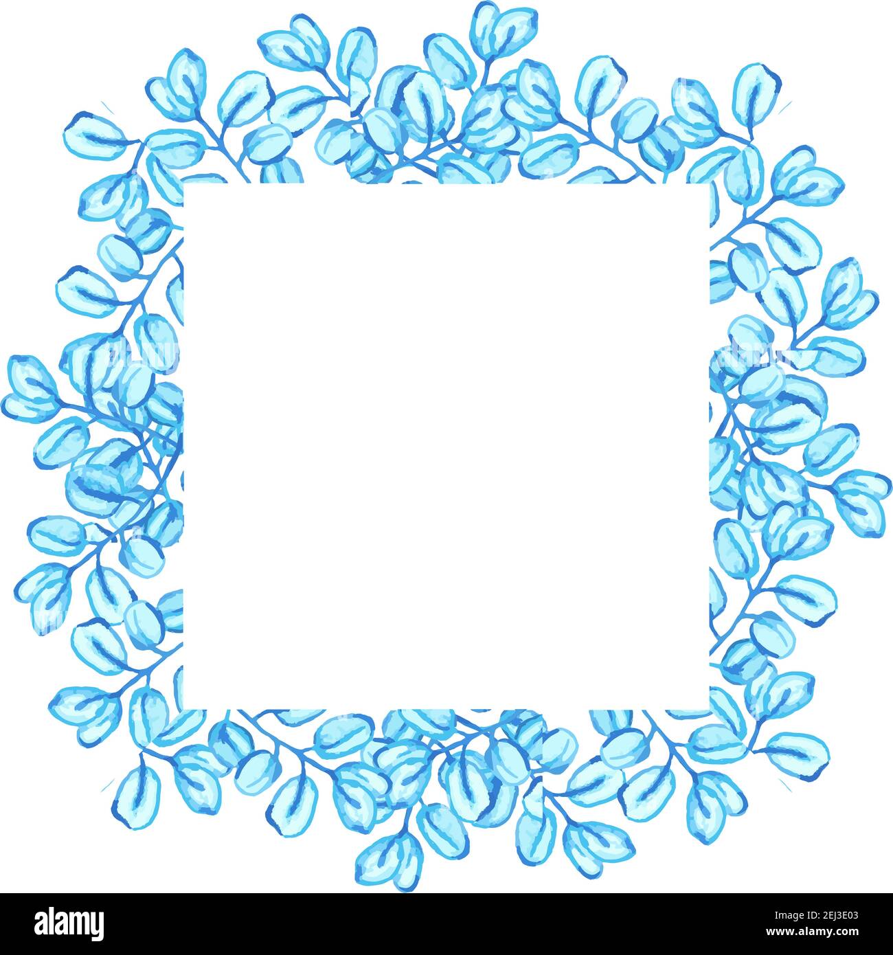Blue winter leaves Stock Vector Images - Alamy