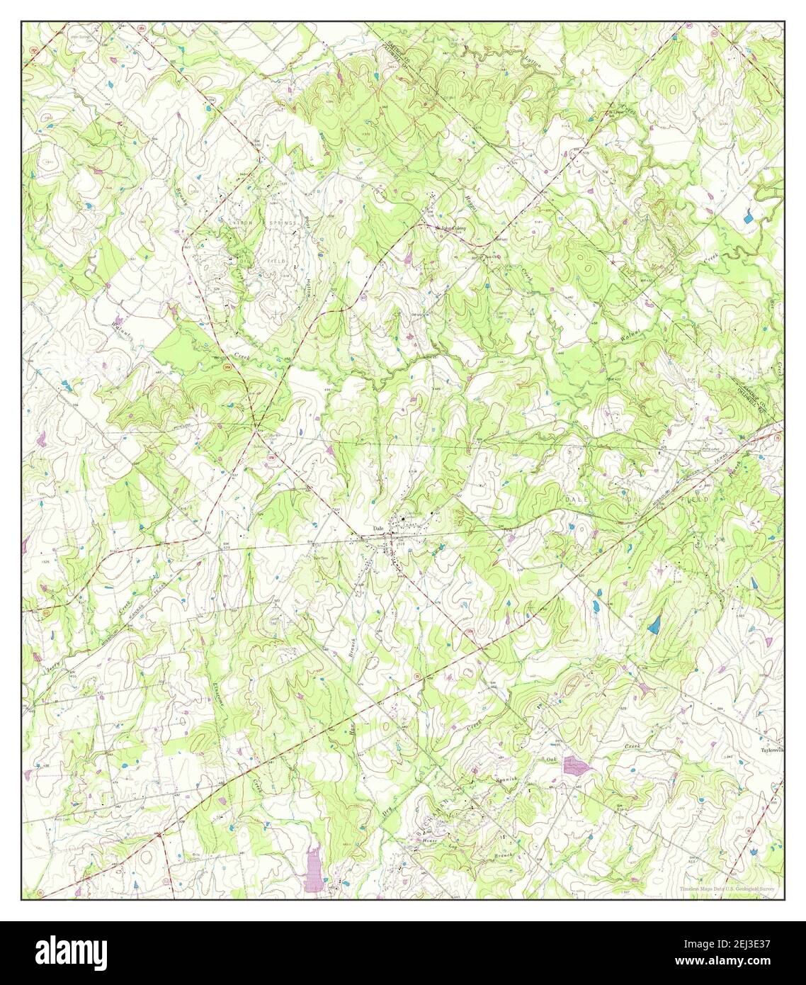 Dale, Texas, map 1964, 1:24000, United States of America by Timeless ...