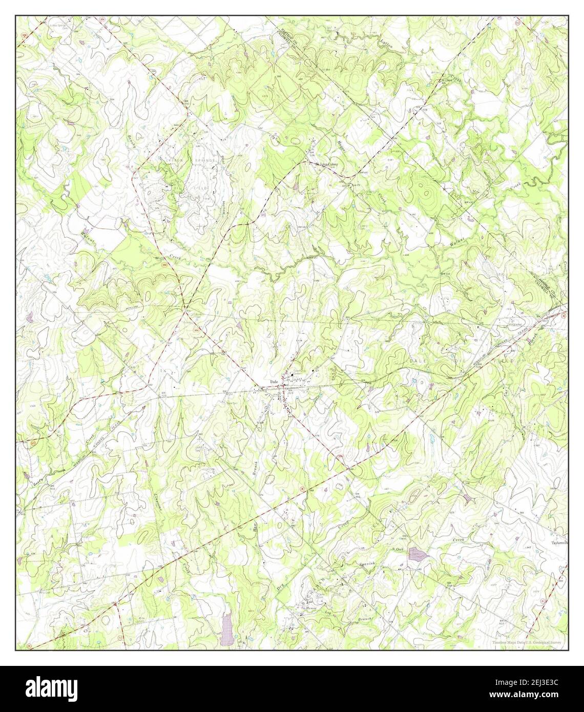 Dale, Texas, map 1964, 1:24000, United States of America by Timeless ...