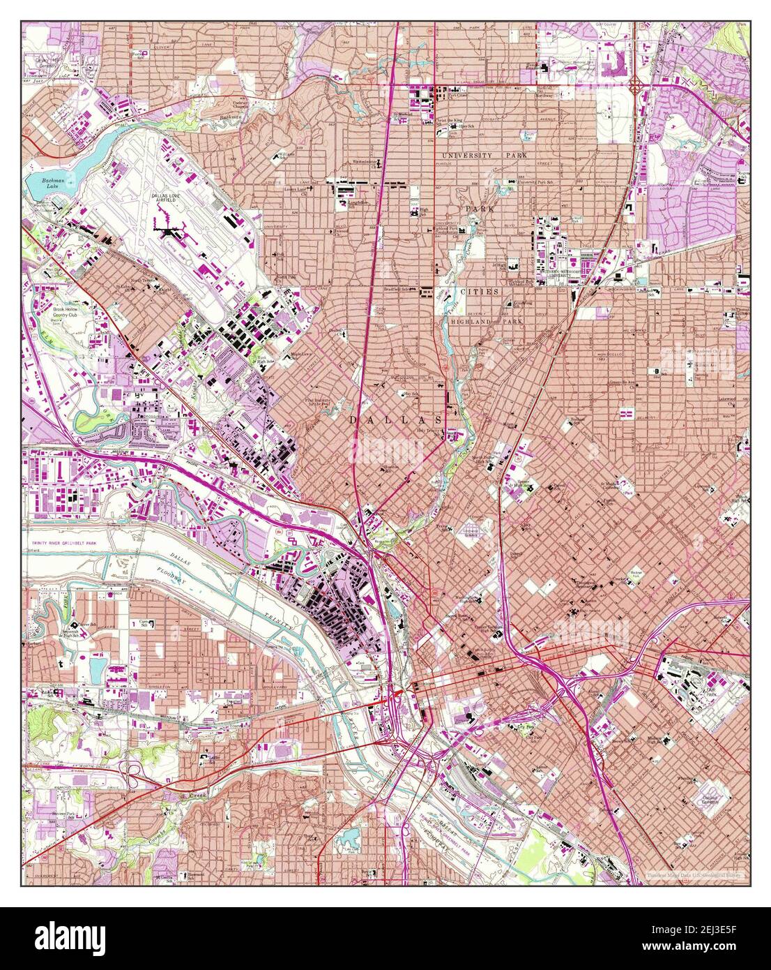 Dallas, Texas, map 1958, 1:24000, United States of America by Timeless ...