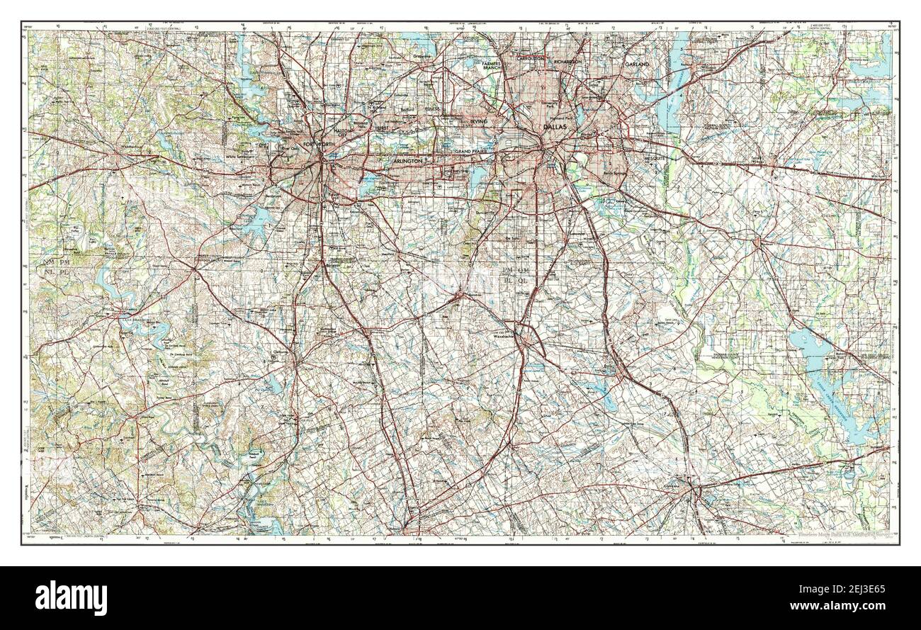 Dallas, Texas, map 1954, 1:250000, United States of America by Timeless ...