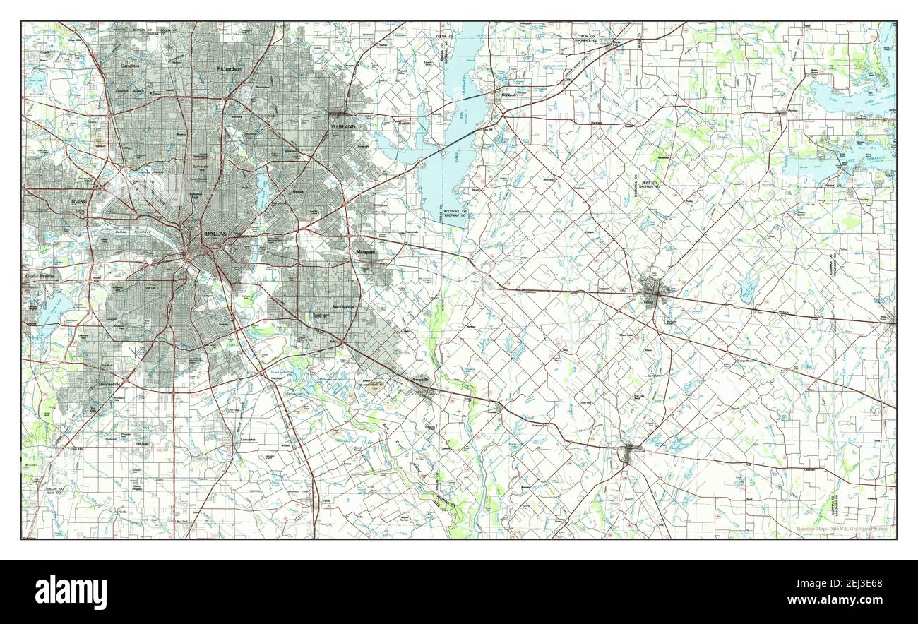 Dallas street map hi-res stock photography and images - Alamy