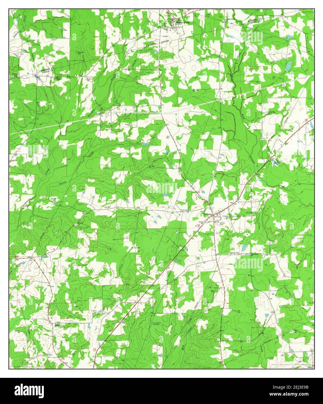 De Berry, Texas, map 1962, 1:24000, United States of America by ...