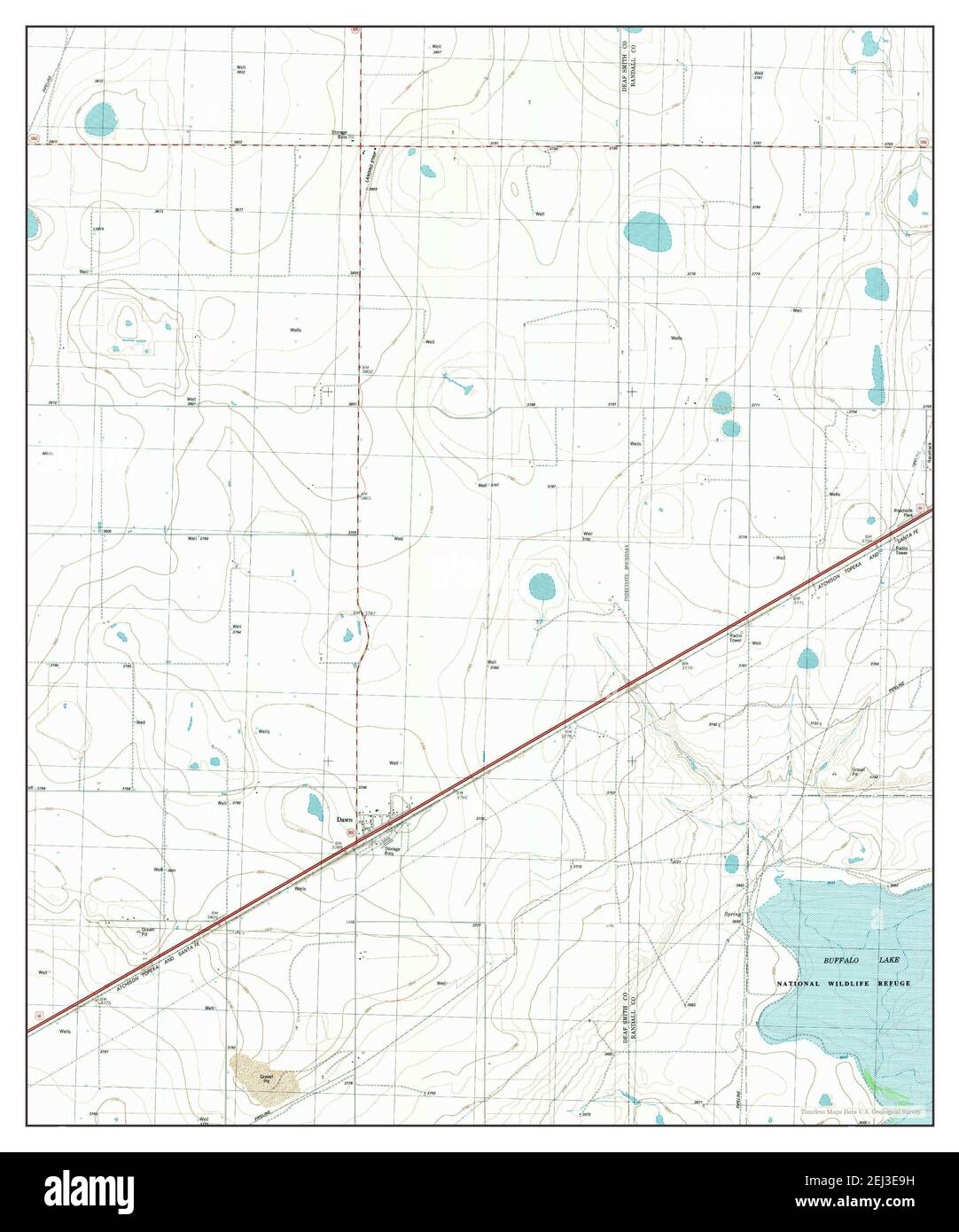Dawn, Texas, map 1984, 1:24000, United States of America by Timeless ...