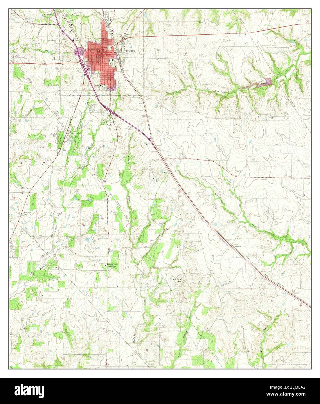 Map of decatur texas Cut Out Stock Images & Pictures - Alamy
