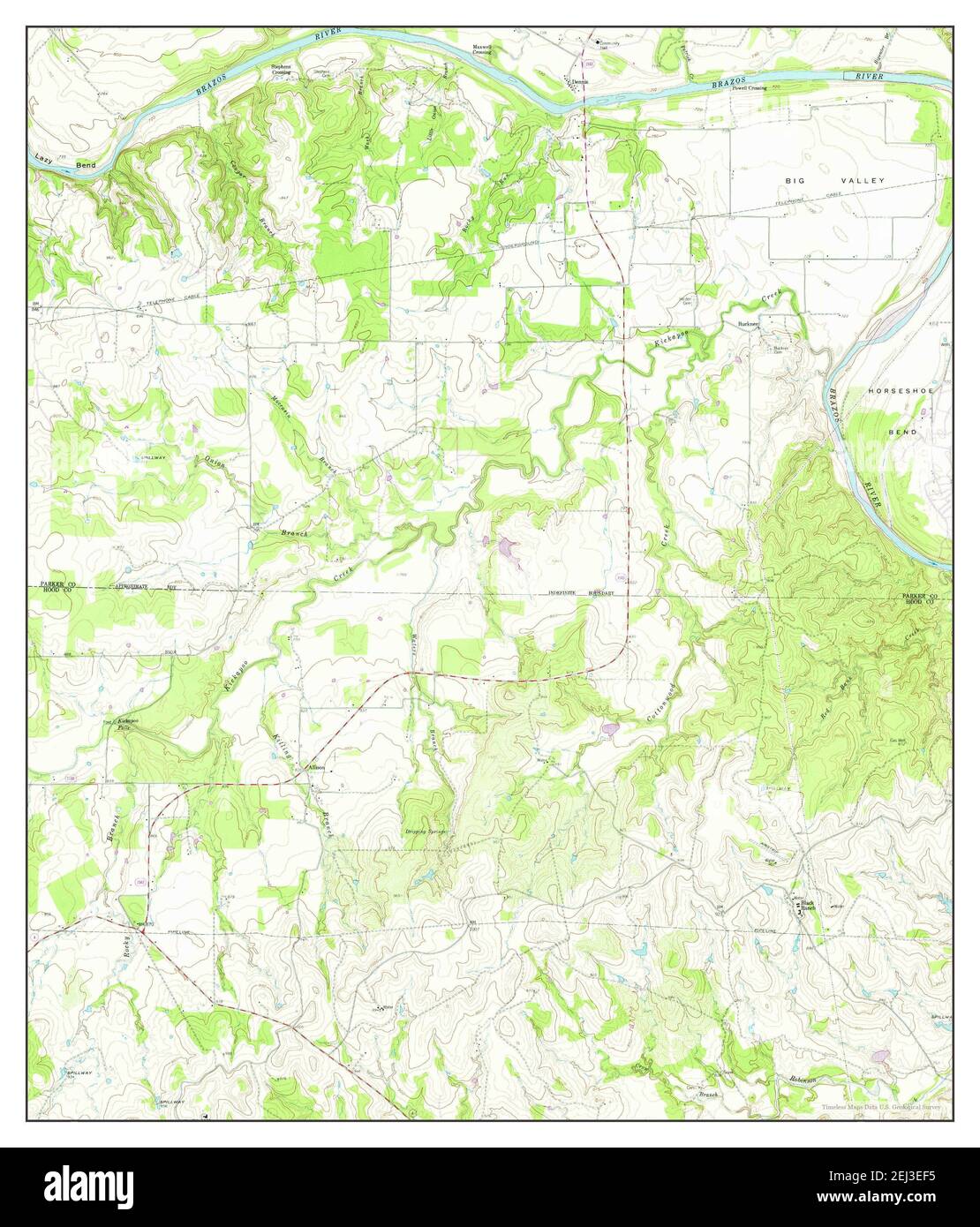 Dennis, Texas, map 1959, 1:24000, United States of America by Timeless ...