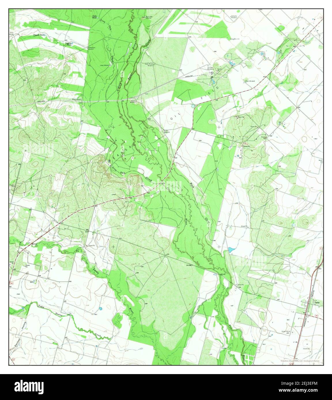 Derby, Texas, map 1964, 1:24000, United States of America by Timeless ...
