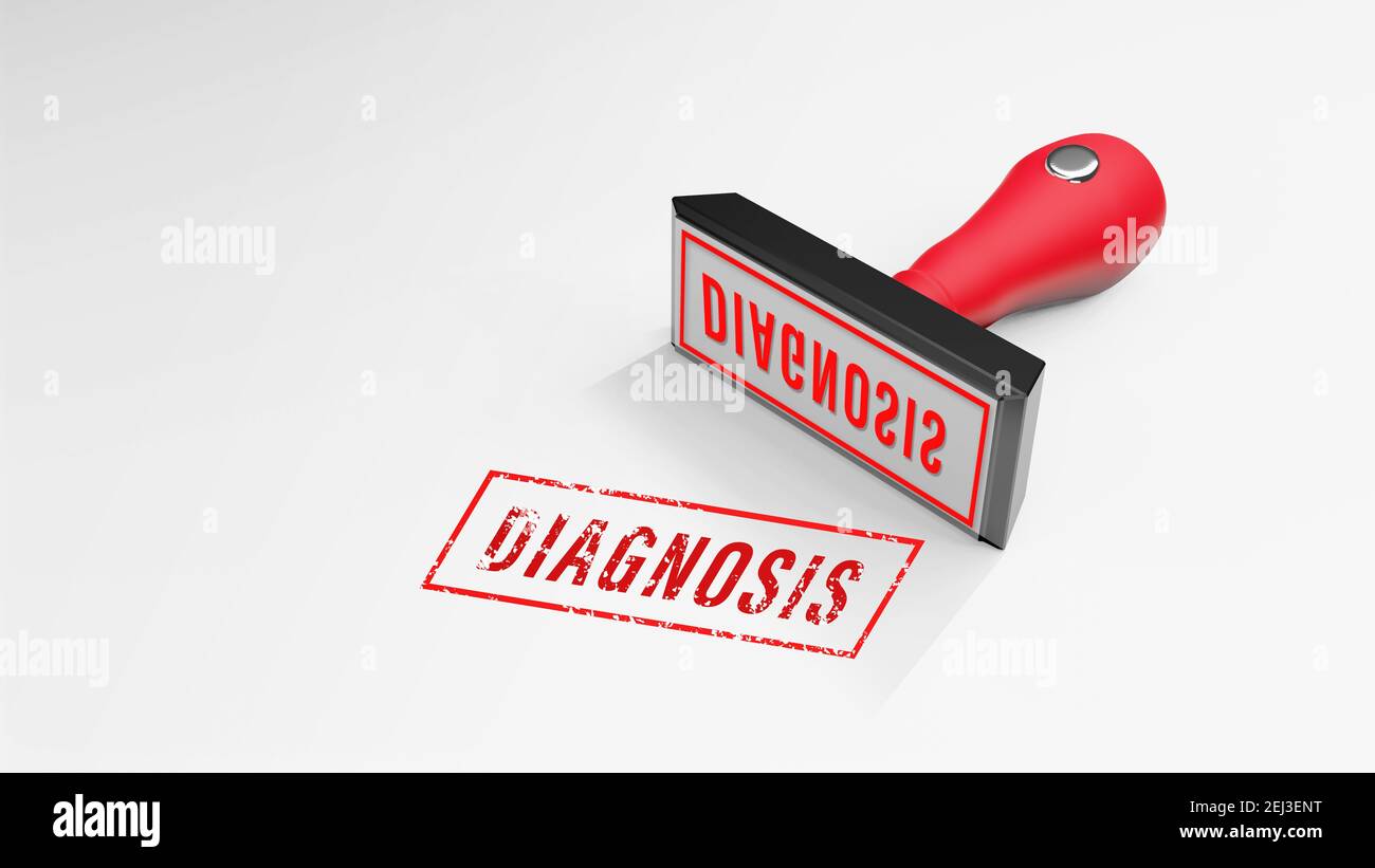 DIAGNOSIS rubber Stamp 3D rendering Stock Photo - Alamy