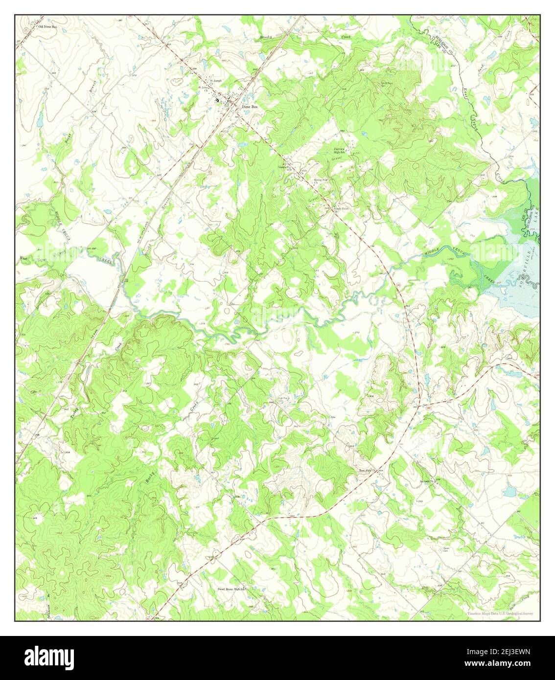 Dime Box, Texas, map 1959, 1:24000, United States of America by ...