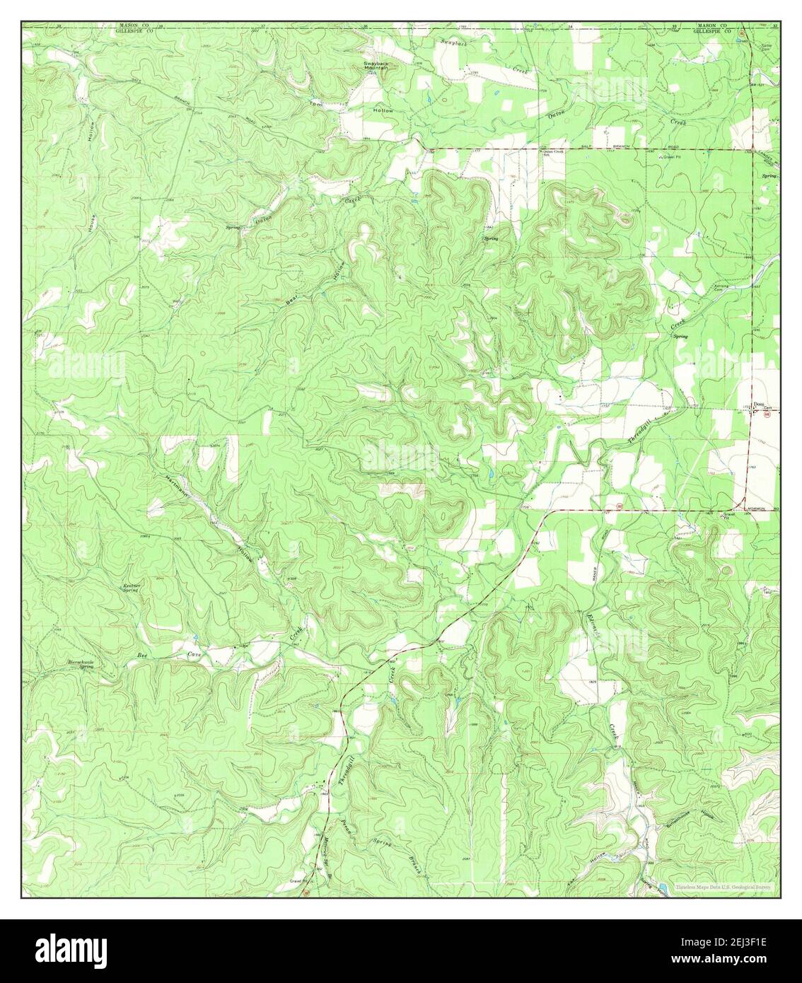 Doss, Texas, map 1967, 1:24000, United States of America by Timeless ...