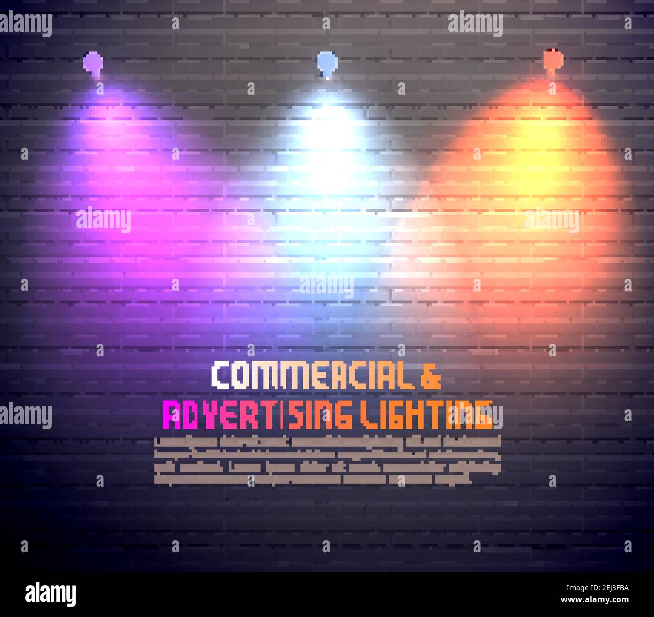Colored light effects for commercial using and advertising illumination ...