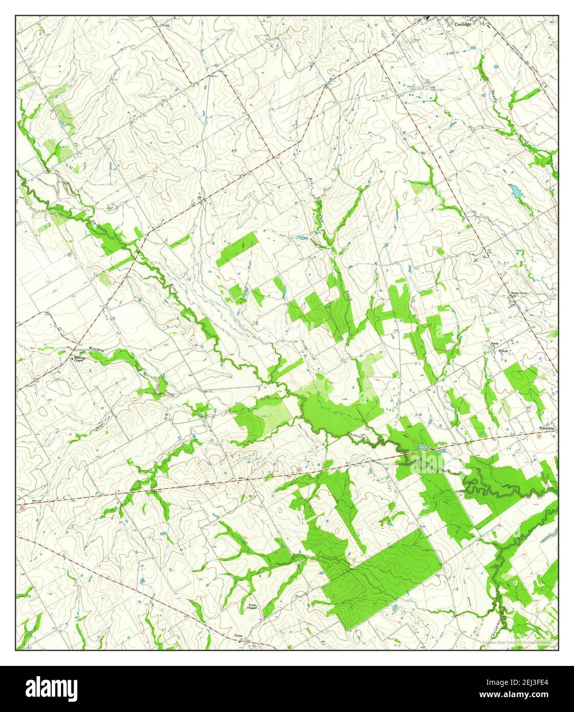 Echols, Texas, map 1960, 1:24000, United States of America by Timeless ...