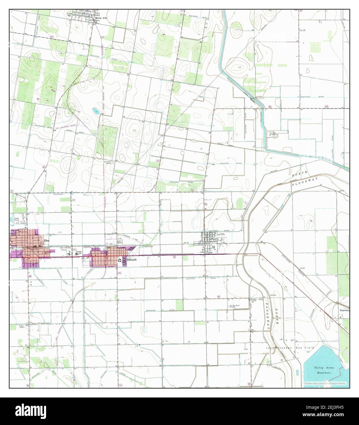 Edcouch, Texas, map 1957, 1:24000, United States of America by Timeless ...