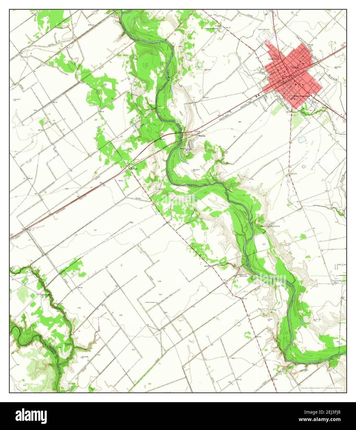 Edna texas map hi-res stock photography and images - Alamy