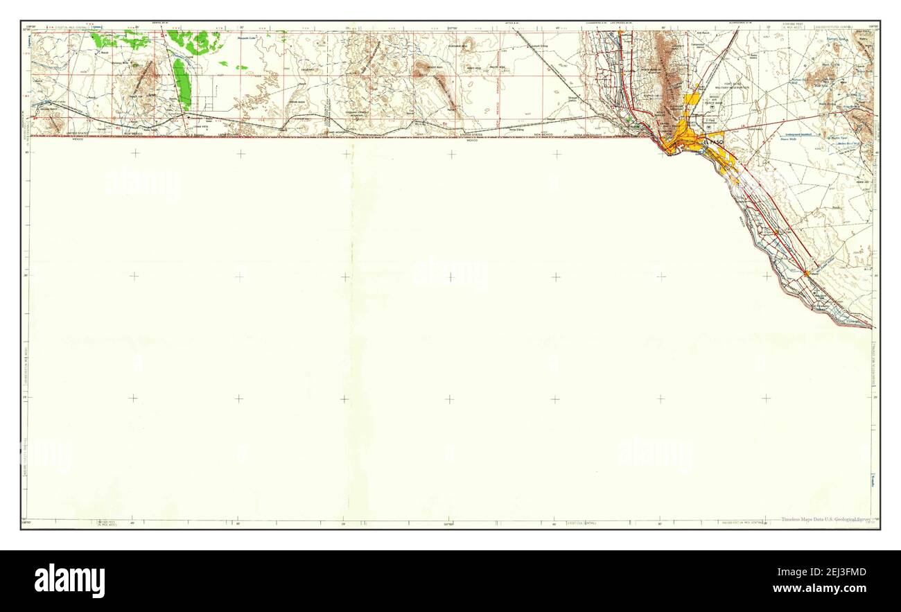 El Paso, Texas, map 1965, 1:250000, United States of America by ...