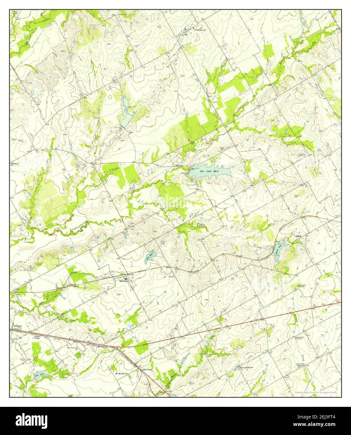 Elk, Texas, map 1957, 1:24000, United States of America by Timeless ...
