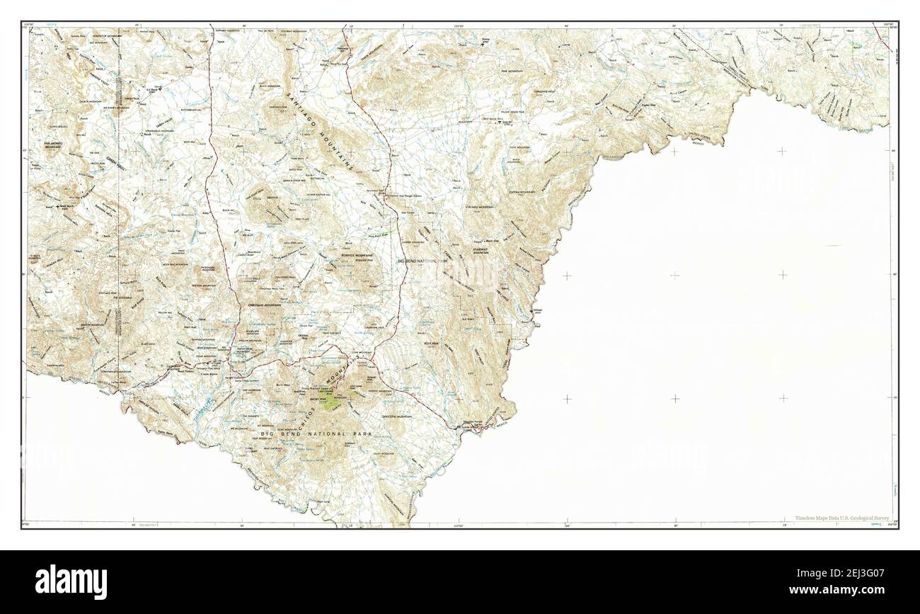 Emory Peak, Texas, map 1959, 1:250000, United States of America by ...