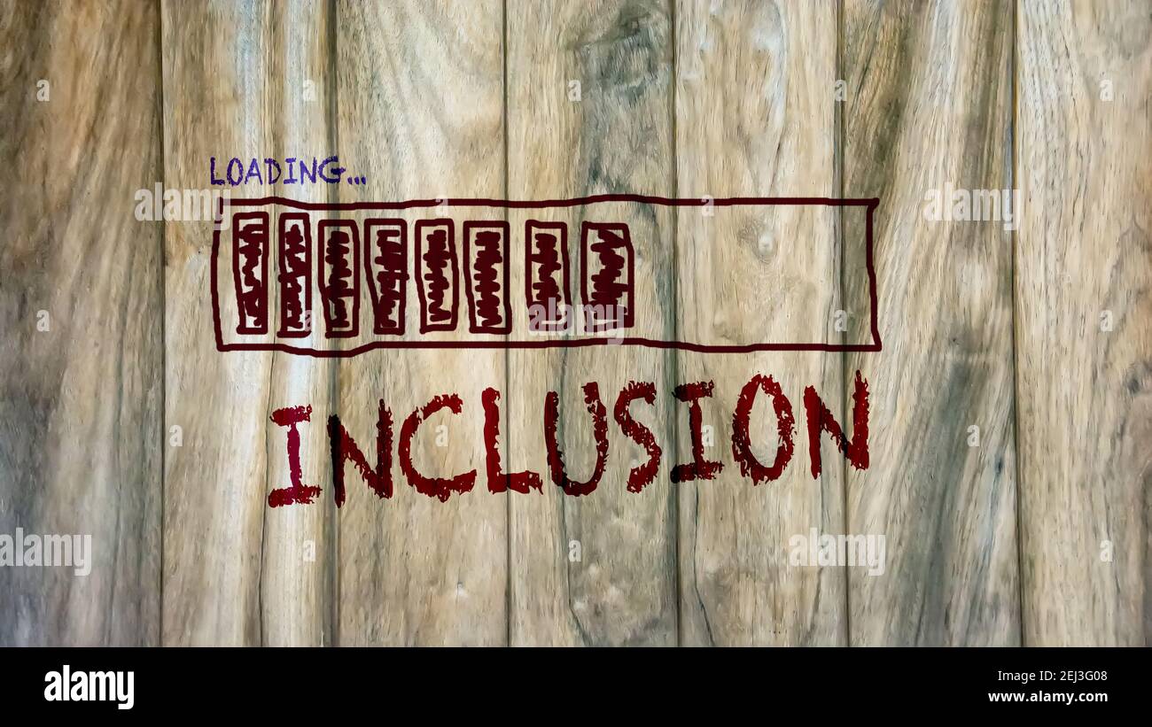 Street Sign the Direction Way to Inclusion Stock Photo - Alamy