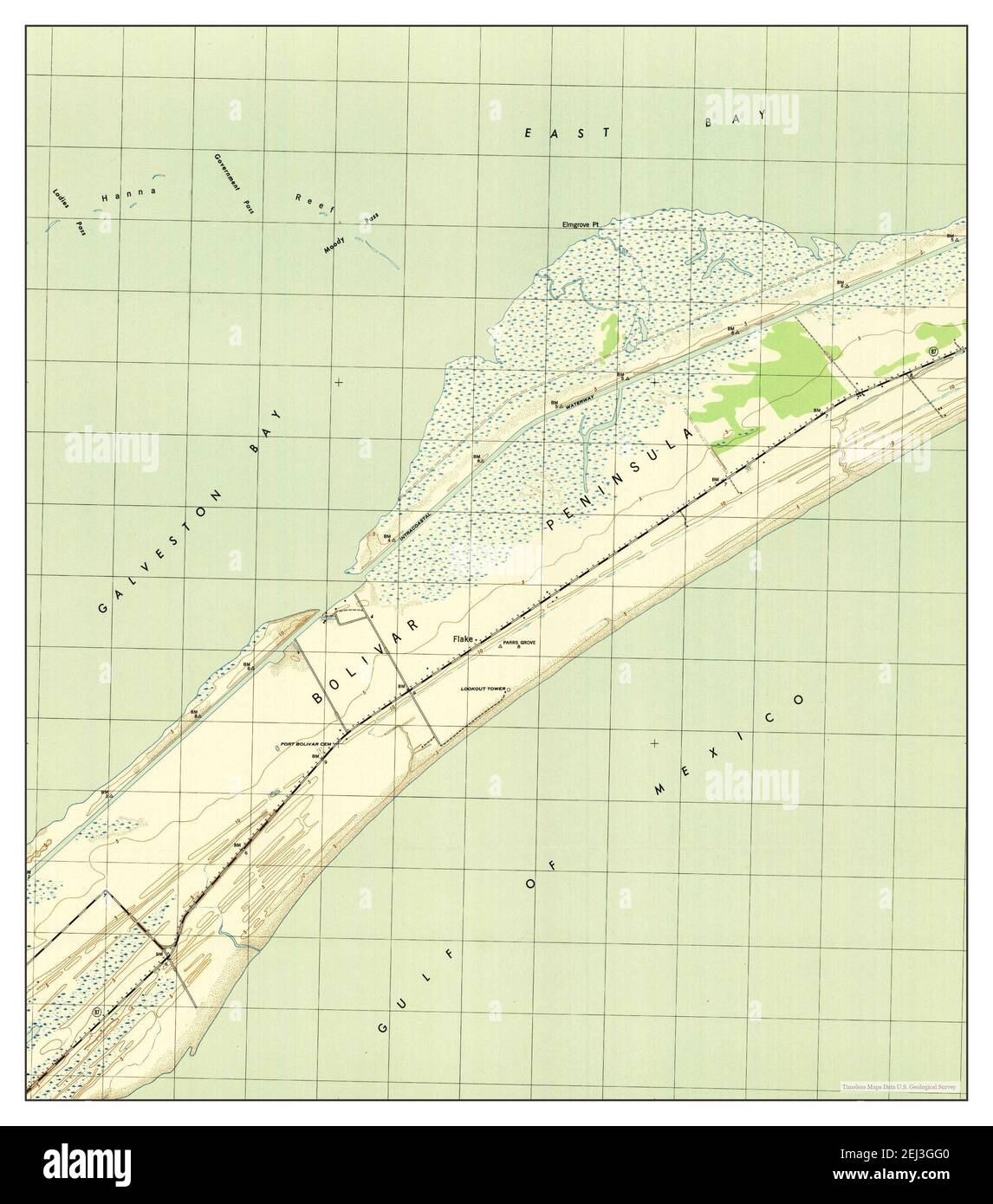 Flake, Texas, map 1943, 1:25000, United States of America by Timeless ...