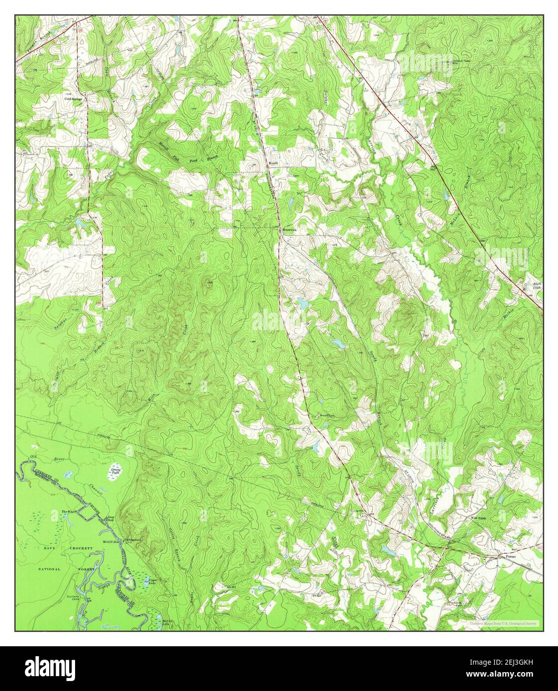 Forest, Texas, map 1973, 1:24000, United States of America by Timeless ...