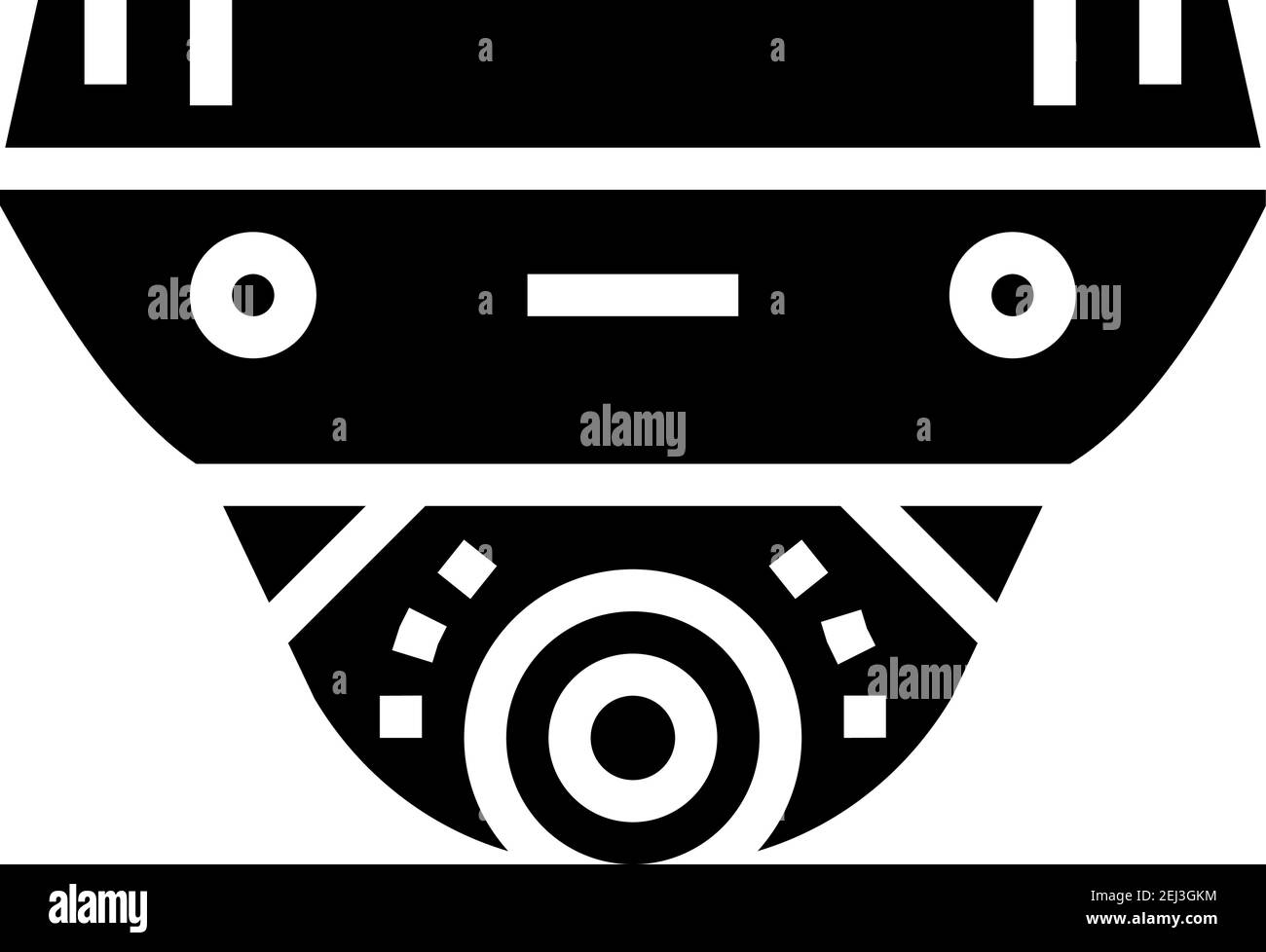 cctv camera with face id glyph icon vector illustration Stock Vector ...