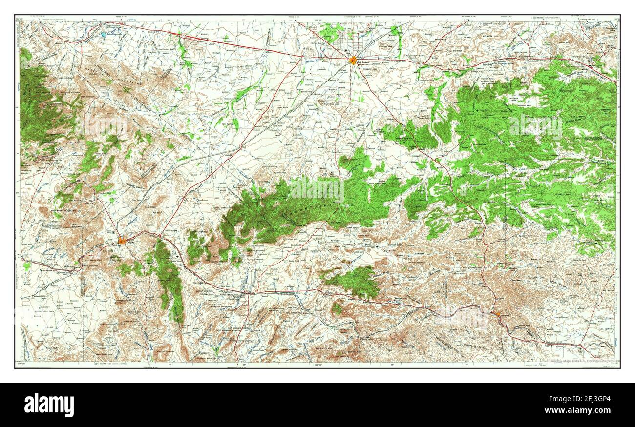 Map of fort stockton hi-res stock photography and images - Alamy