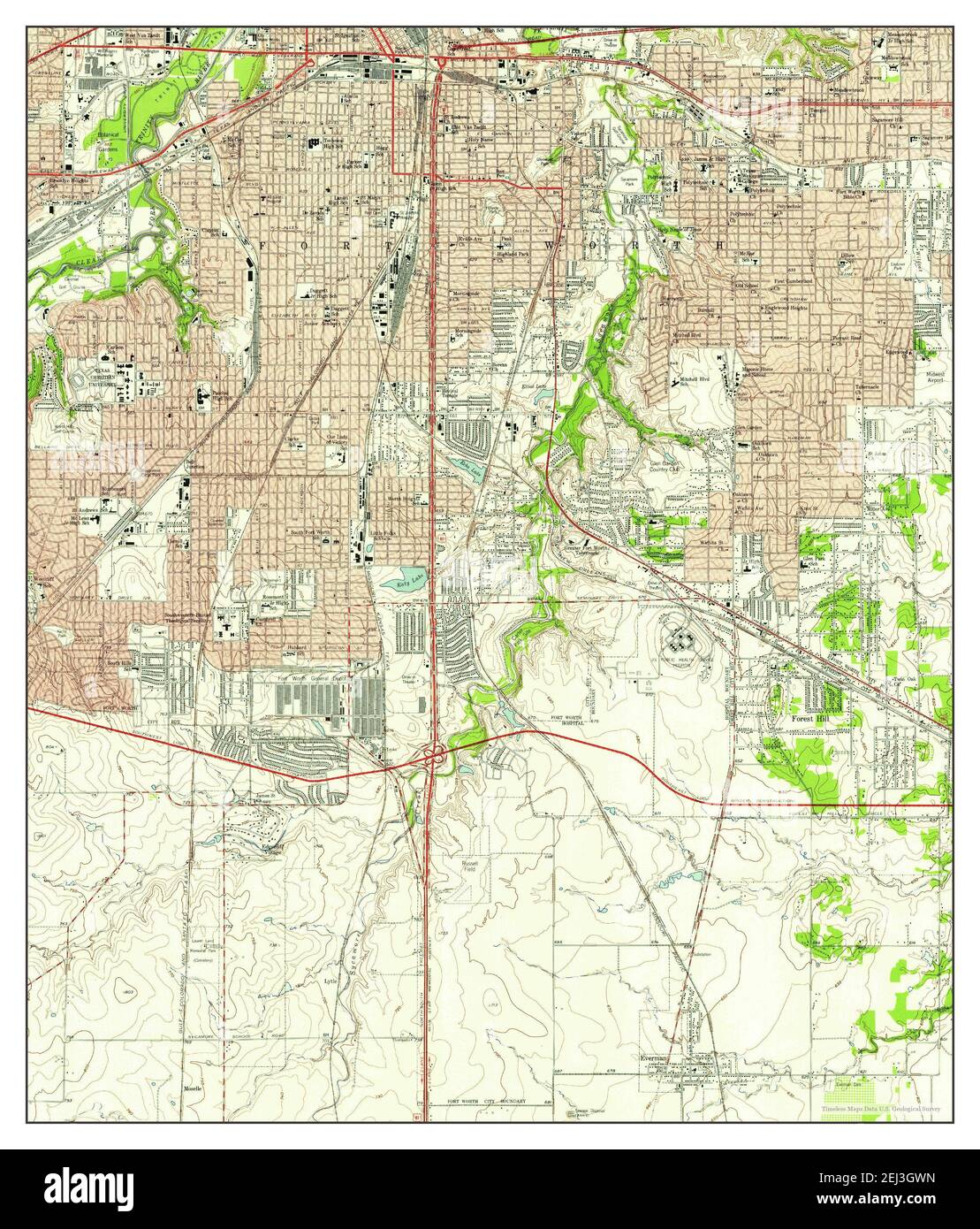 Old Map Of Fort Worth High Resolution Stock Photography and Images - Alamy