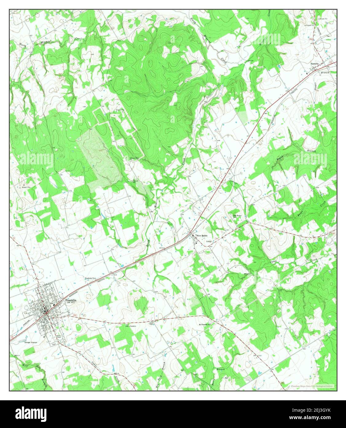 Franklin, Texas, map 1965, 1:24000, United States of America by ...