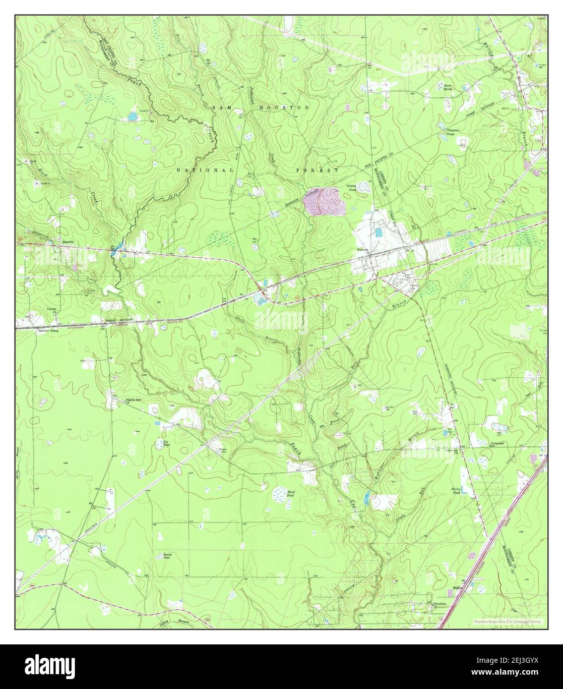 Fostoria, Texas, map 1958, 1:24000, United States of America by ...