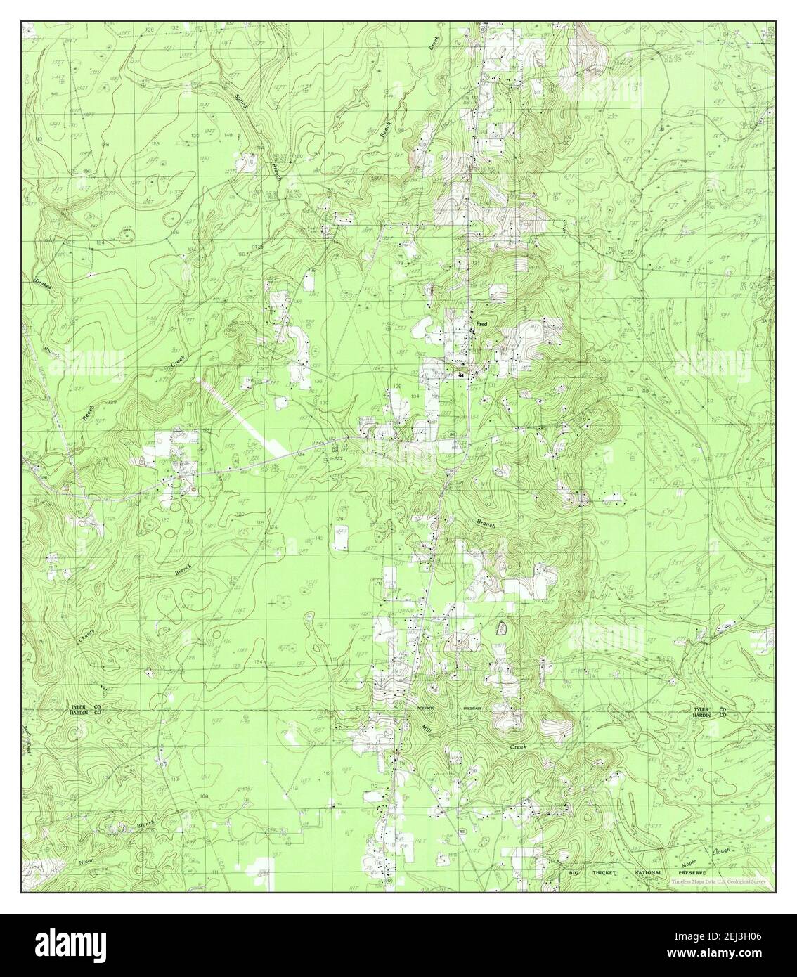 Fred, Texas, map 1984, 1:24000, United States of America by Timeless ...