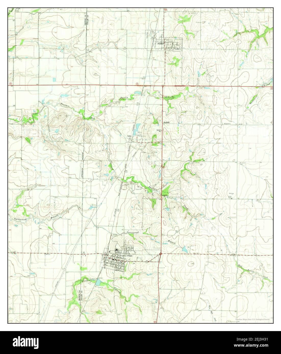 Frisco, Texas, map 1960, 1:24000, United States of America by Timeless ...