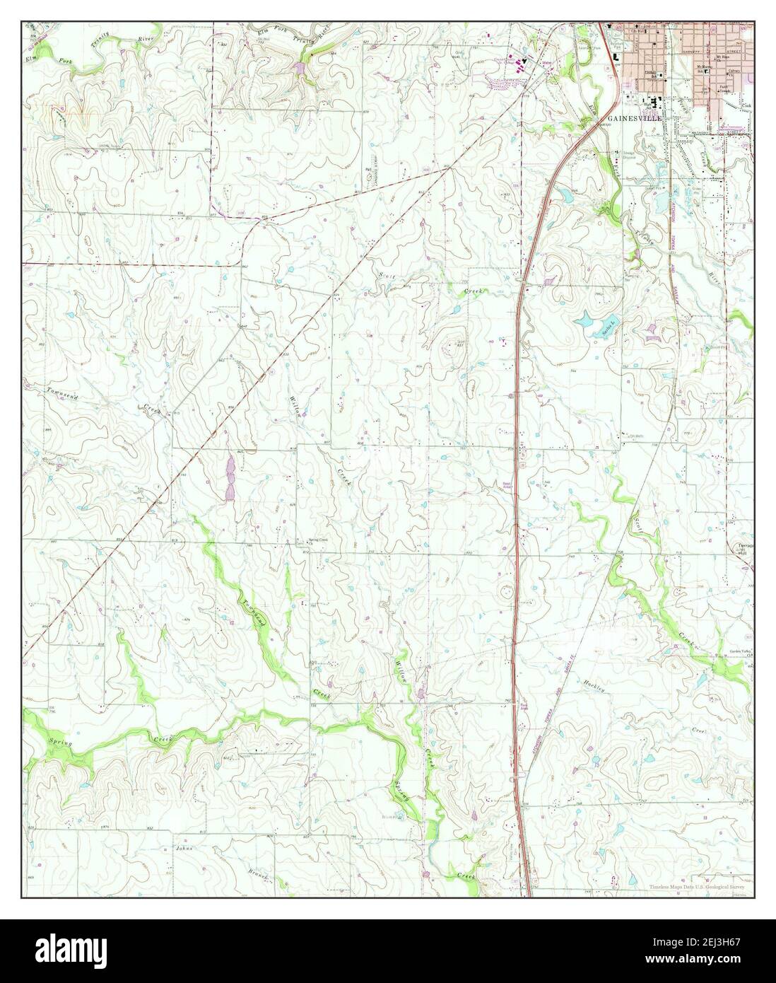 Map of gainesville texas Cut Out Stock Images & Pictures - Alamy