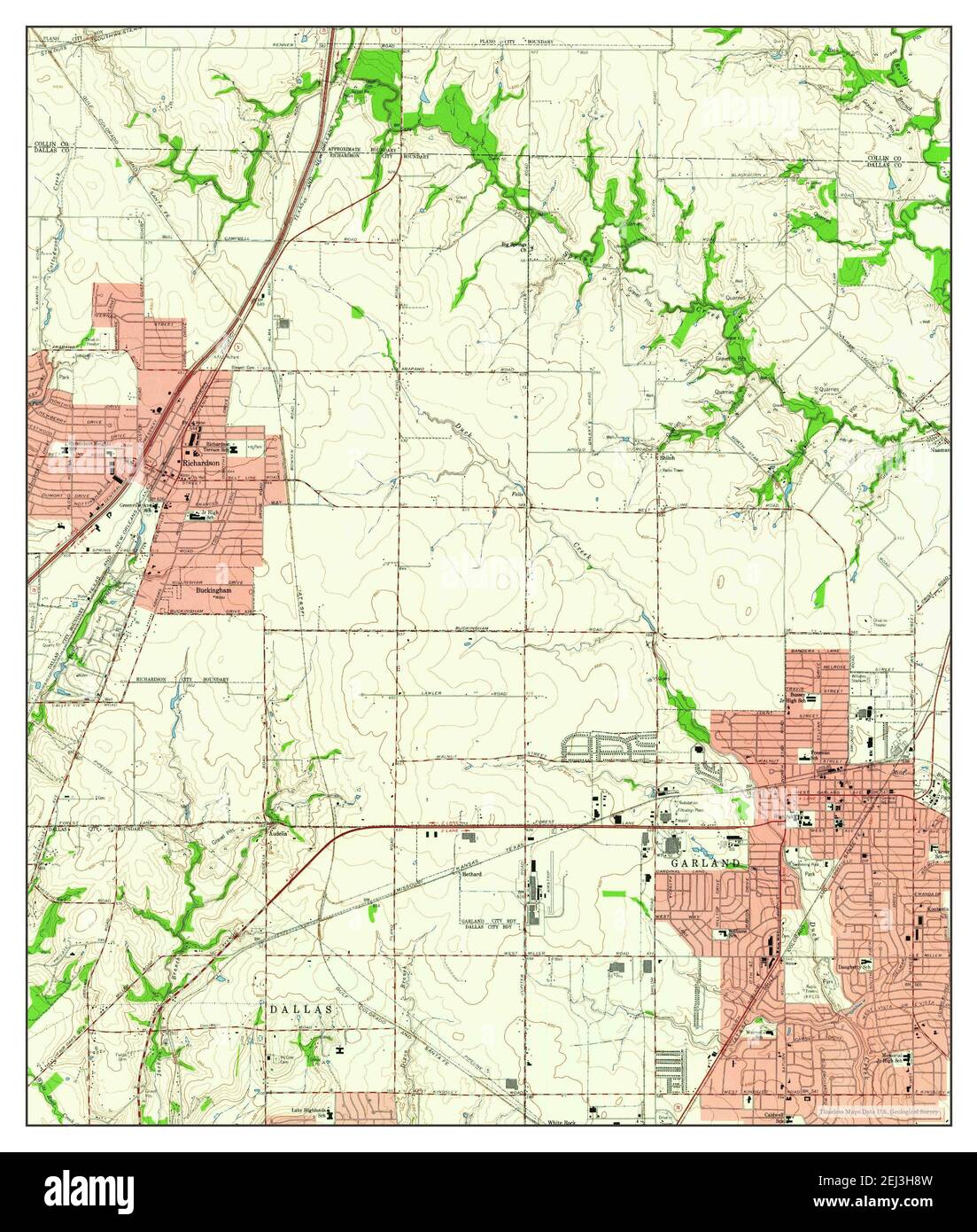 Garland, Texas, map 1959, 1:24000, United States of America by Timeless ...