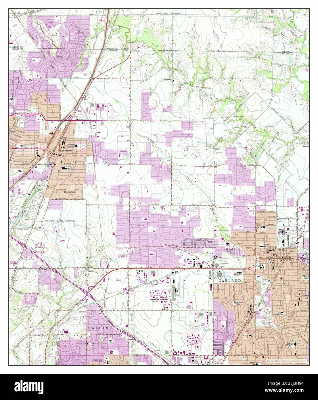 Garland, Texas, map 1959, 1:24000, United States of America by Timeless ...
