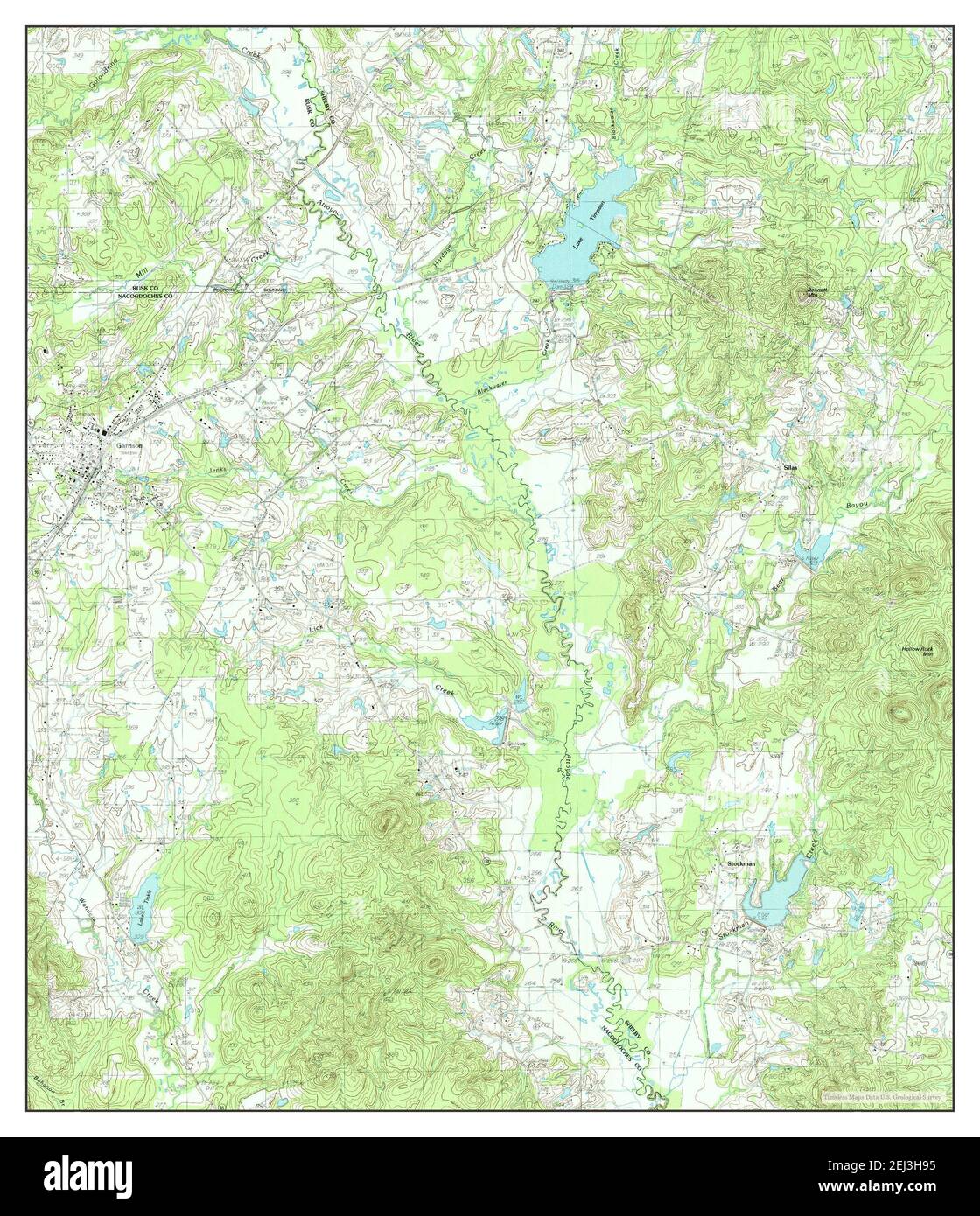 Garrison East, Texas, map 1984, 1:24000, United States of America by ...