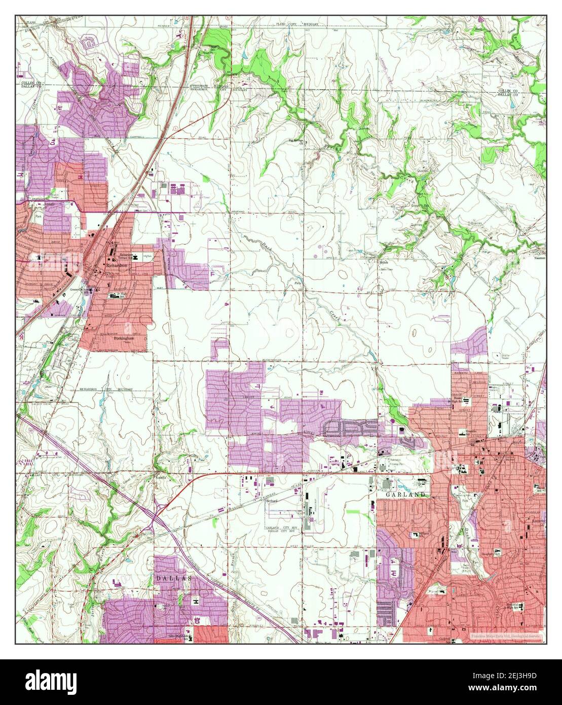 Garland, Texas, map 1959, 1:24000, United States of America by Timeless ...