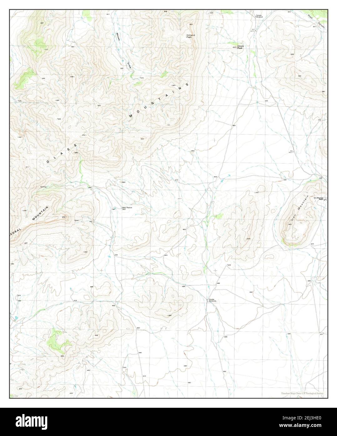 Gilliland Peak, Texas, map 1983, 1:24000, United States of America by ...