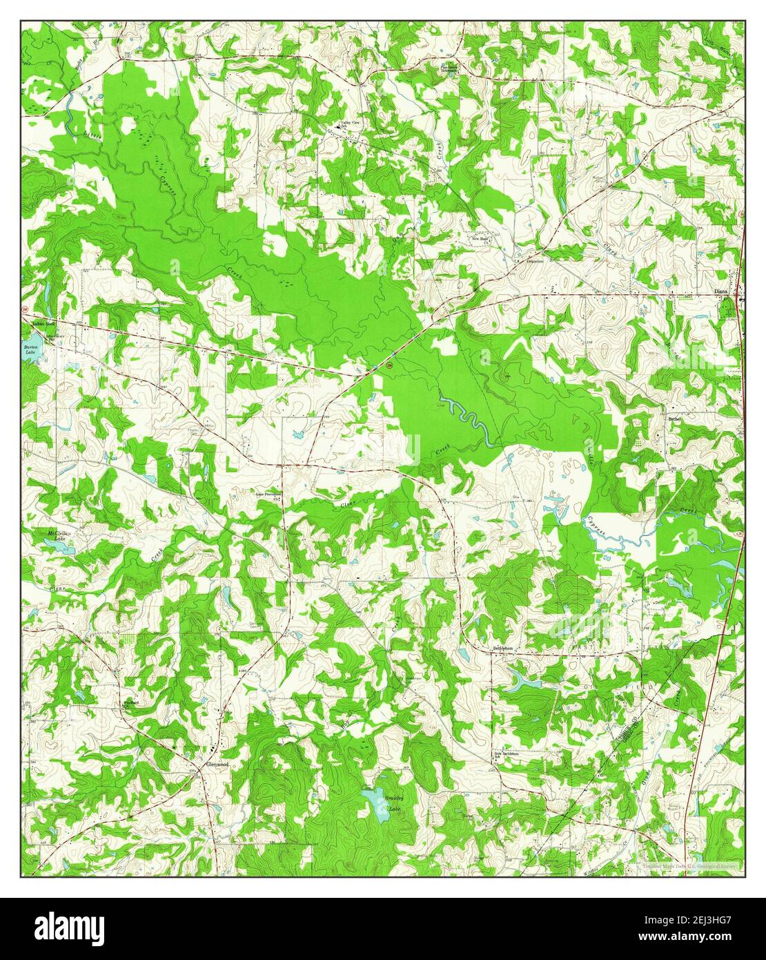 Glenwood, Texas, map 1960, 1:24000, United States of America by ...